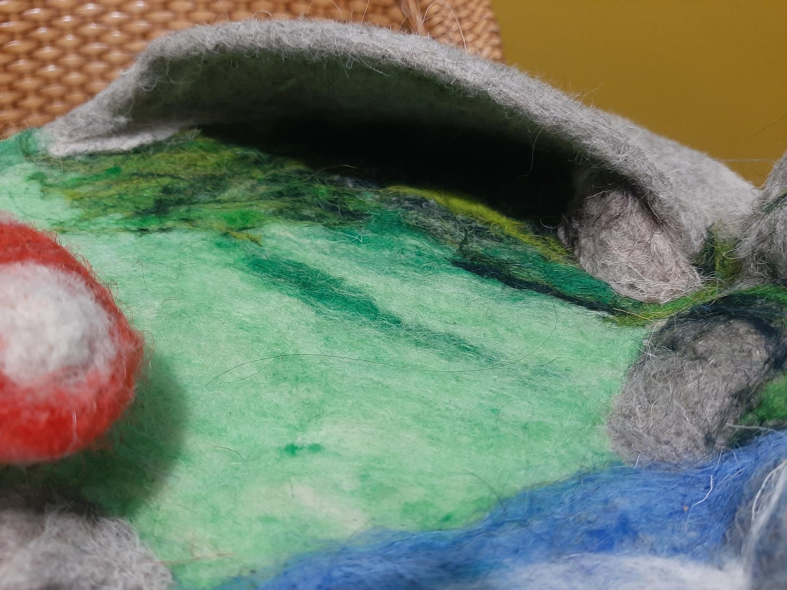 Felted Waterfall Playscape - Wool Play Mat With Stream and Pond ...