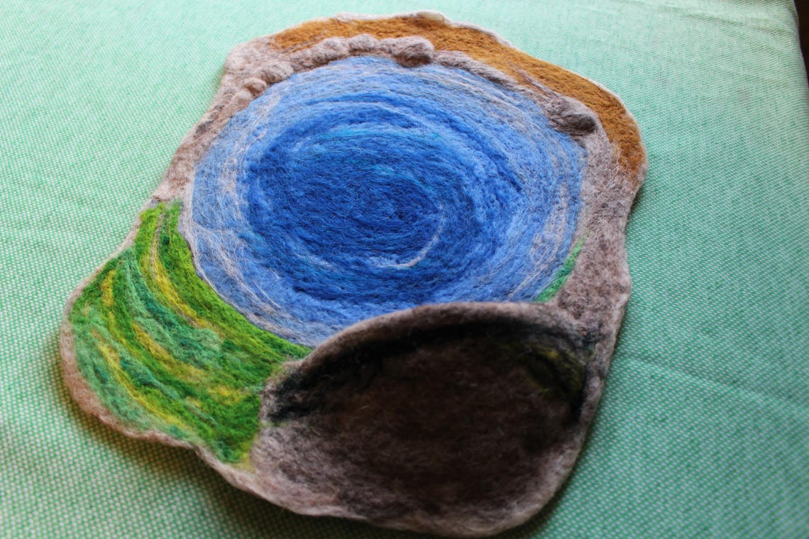 Needle Felted Playscape - Wool Play Mat - Waldorf-inspired Playscape ...