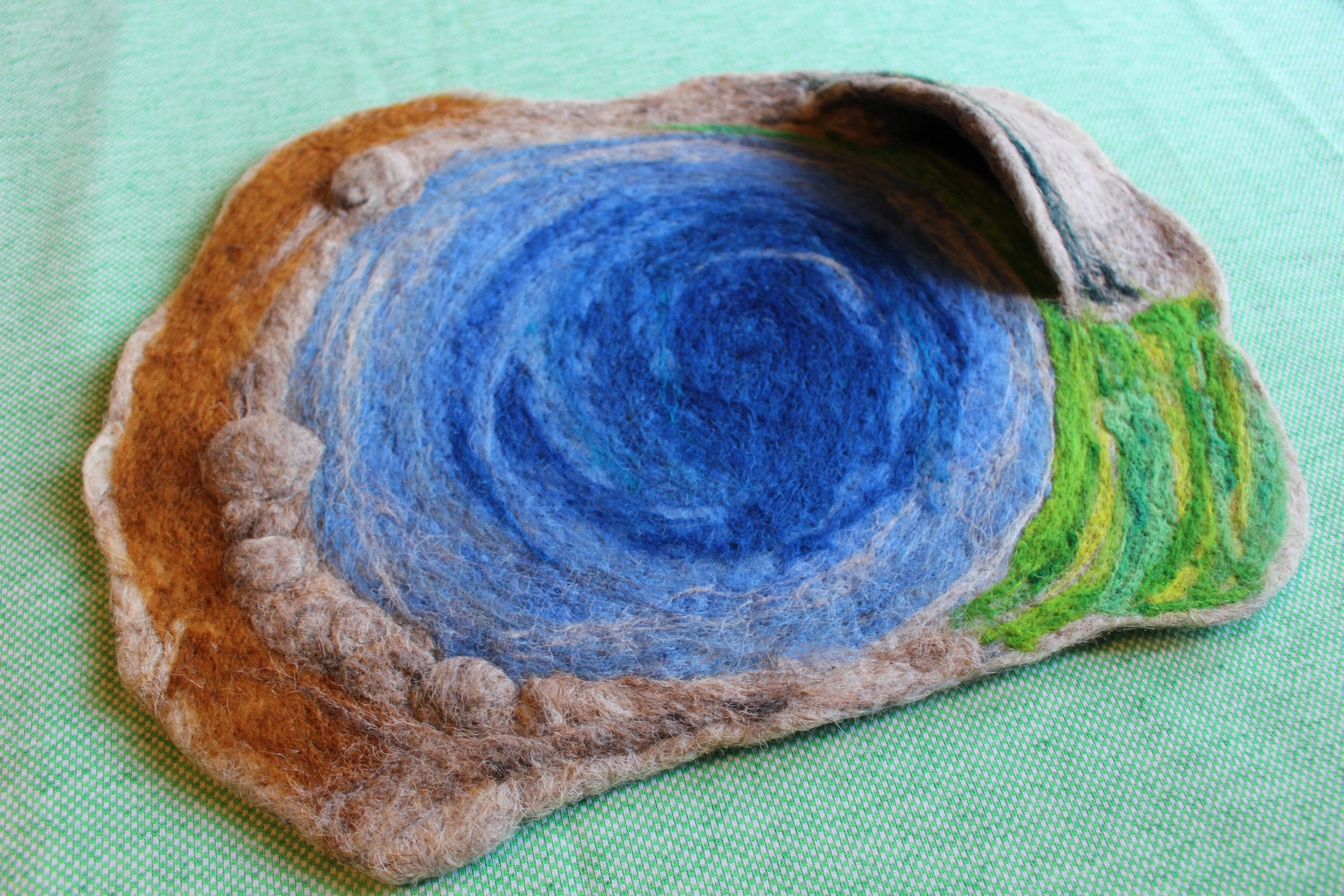 Needle Felted Playscape - Wool Play Mat - Waldorf-inspired Playscape ...