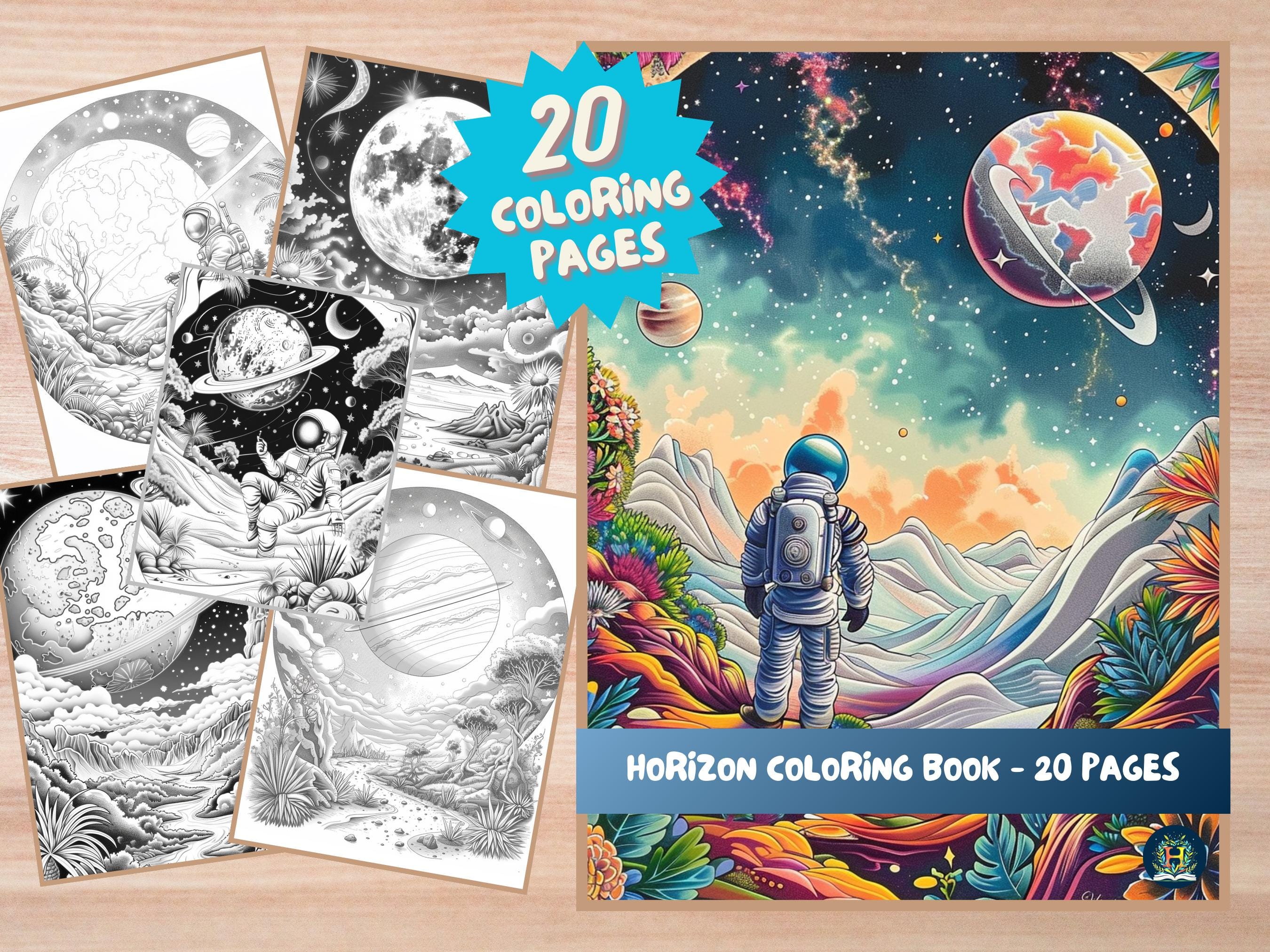 20 Printable Celestial Space Coloring Sheets, Celestial Space Coloring ...