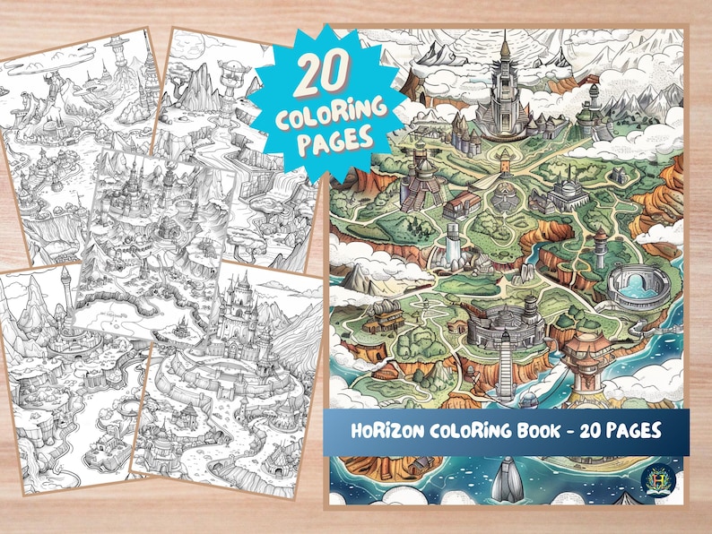 Fantasy Map Coloring Book for Adults and Kids, Printable Fantasy ...