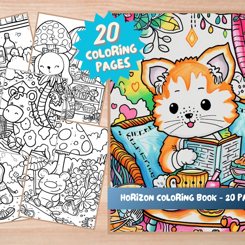 Digital Coloring Book - Etsy