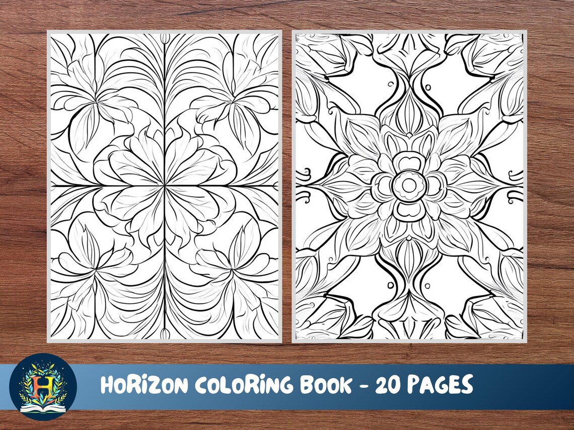 20 Printable Tile Patterns Coloring Book, Tile Pattern Coloring Book ...