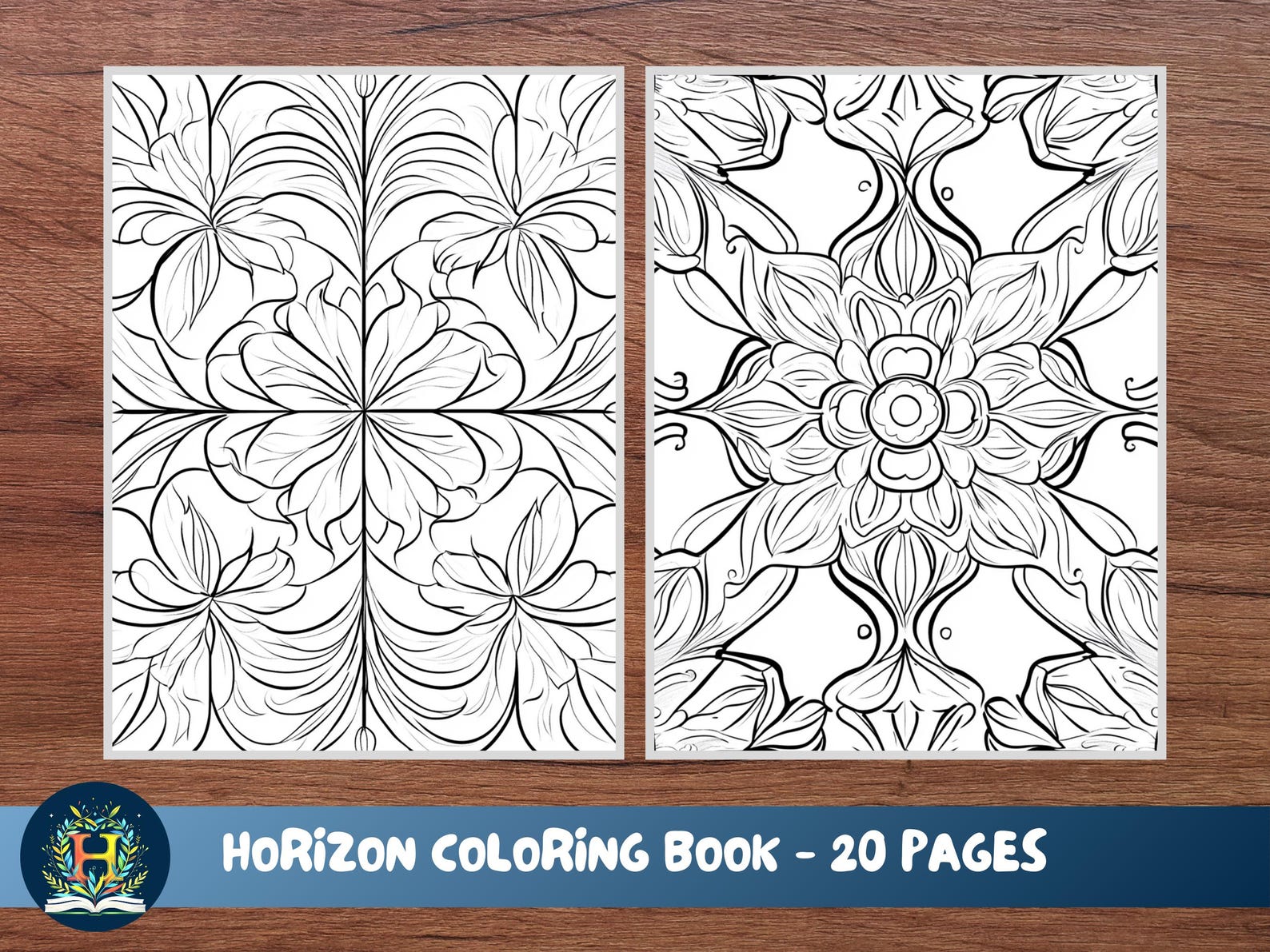 20 Printable Tile Patterns Coloring Book, Tile Pattern Coloring Book ...