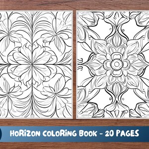 20 Printable Tile Patterns Coloring Book, Tile Pattern Coloring Book ...