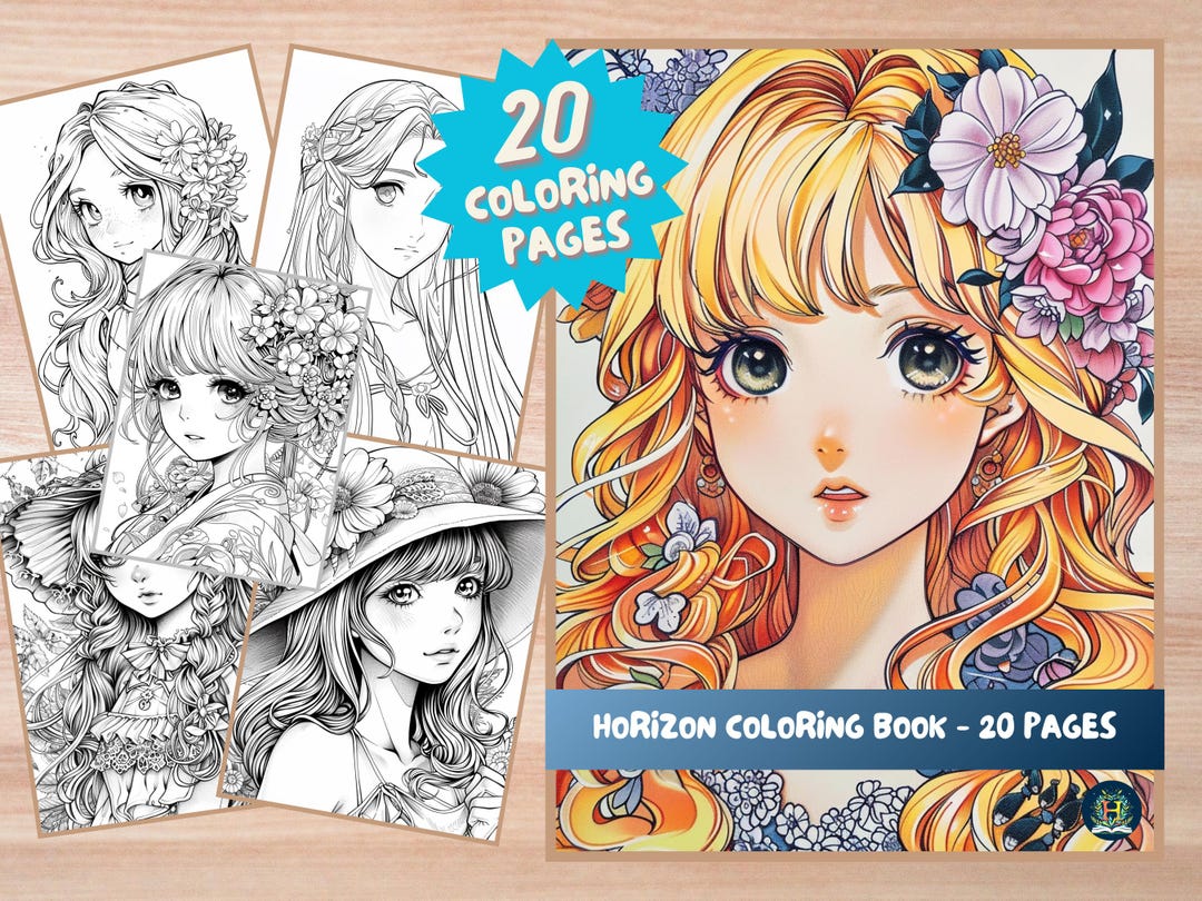 20 Anime Princess Coloring Sheets, Printable Coloring Book, Printable ...