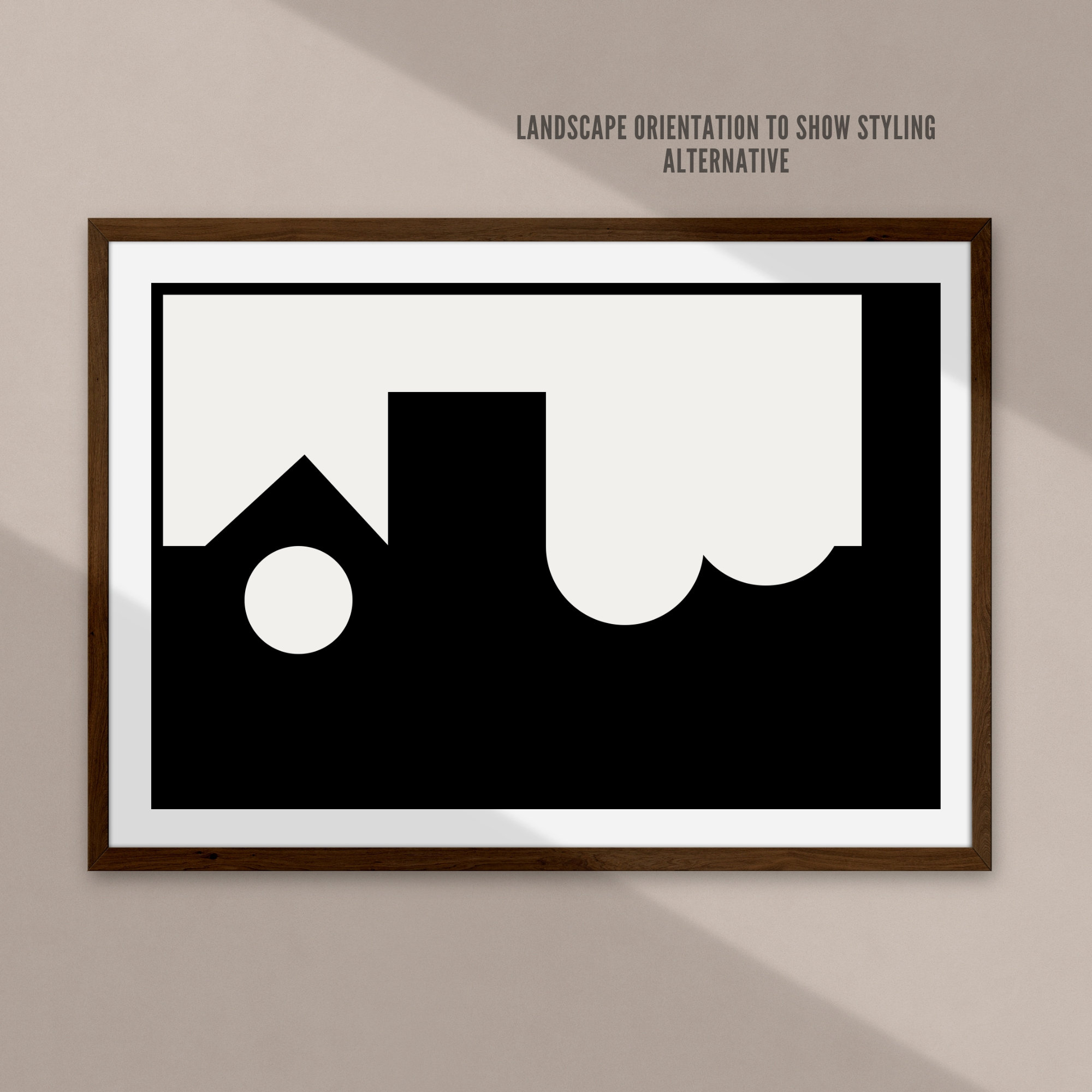 Black and White Abstract People Wall Art Home Decor Set of 2 Digital ...