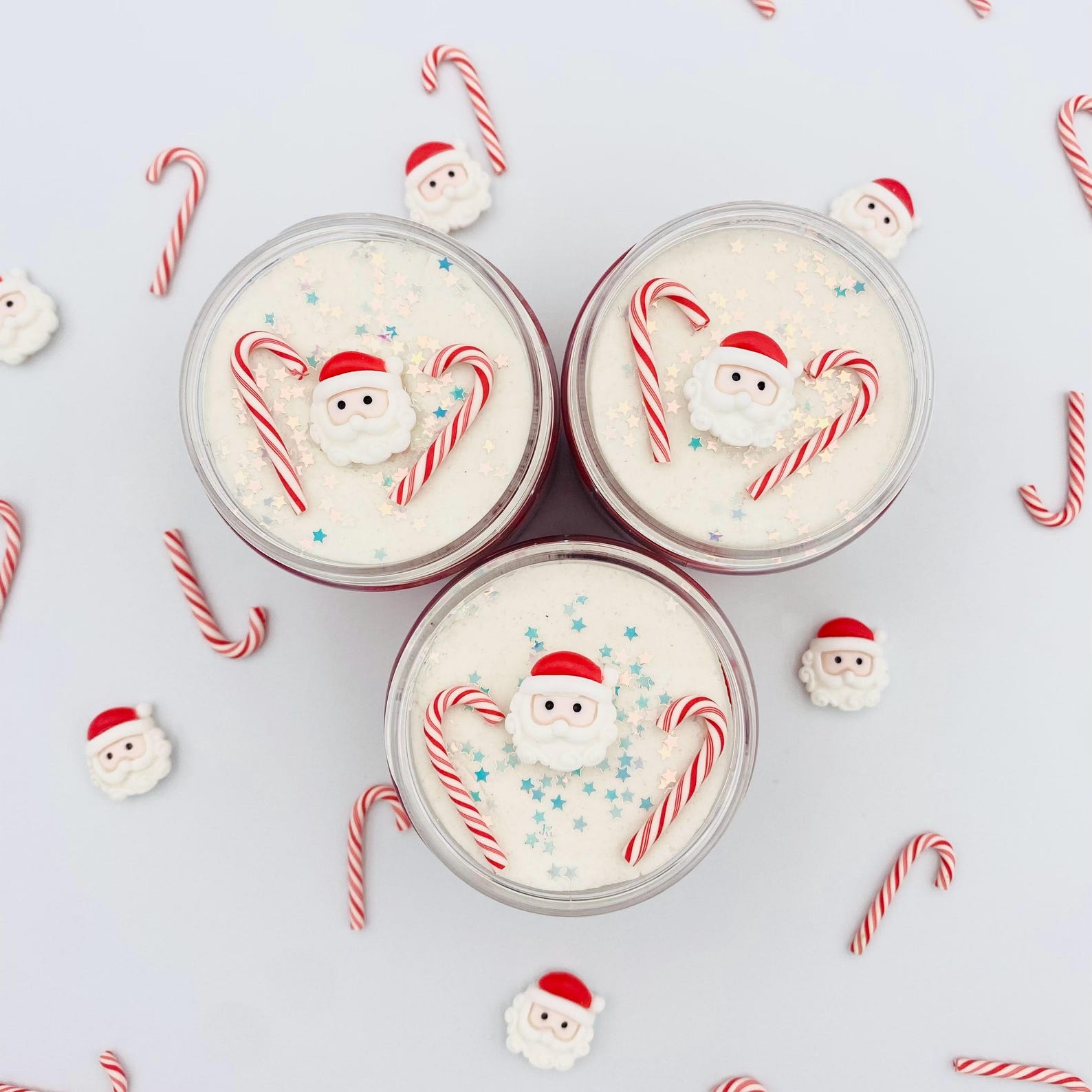 Sparkly Christmas Candy Cane Playdough Jar - Holiday Sensory Kit With ...