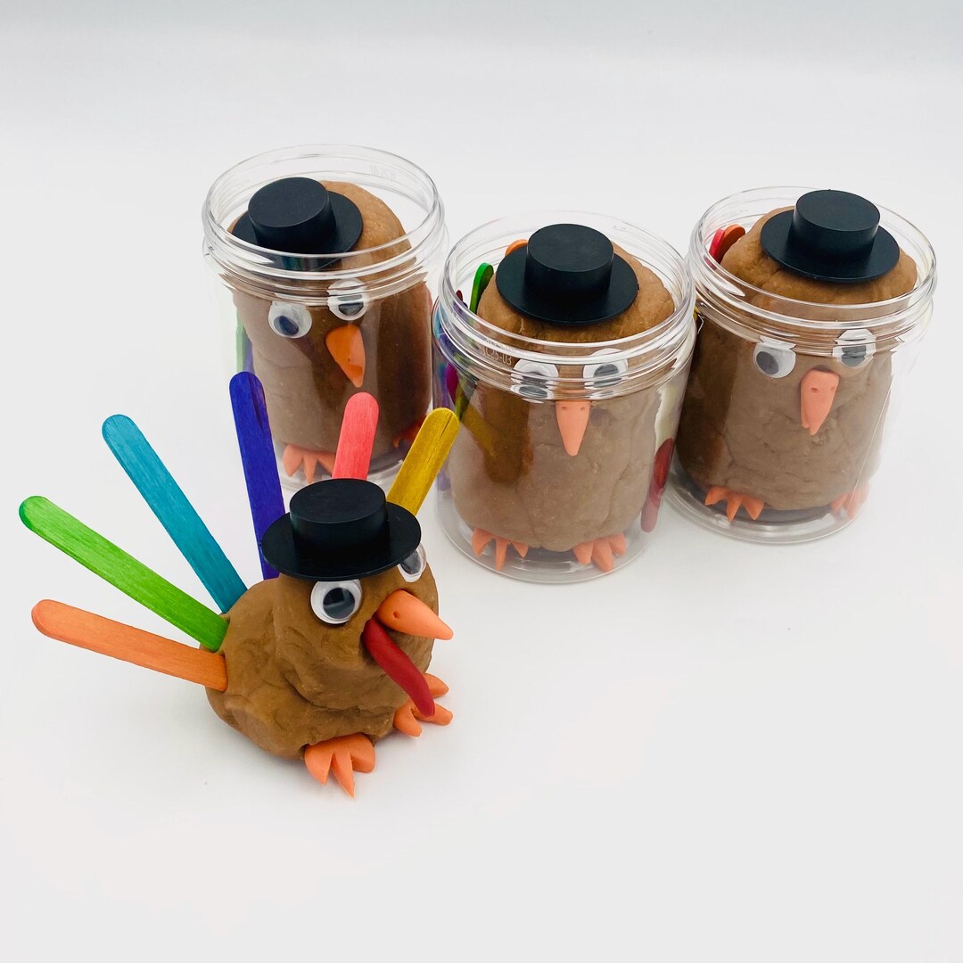 Thanksgiving Turkey Playdough Kit: Sensory Jar - Etsy