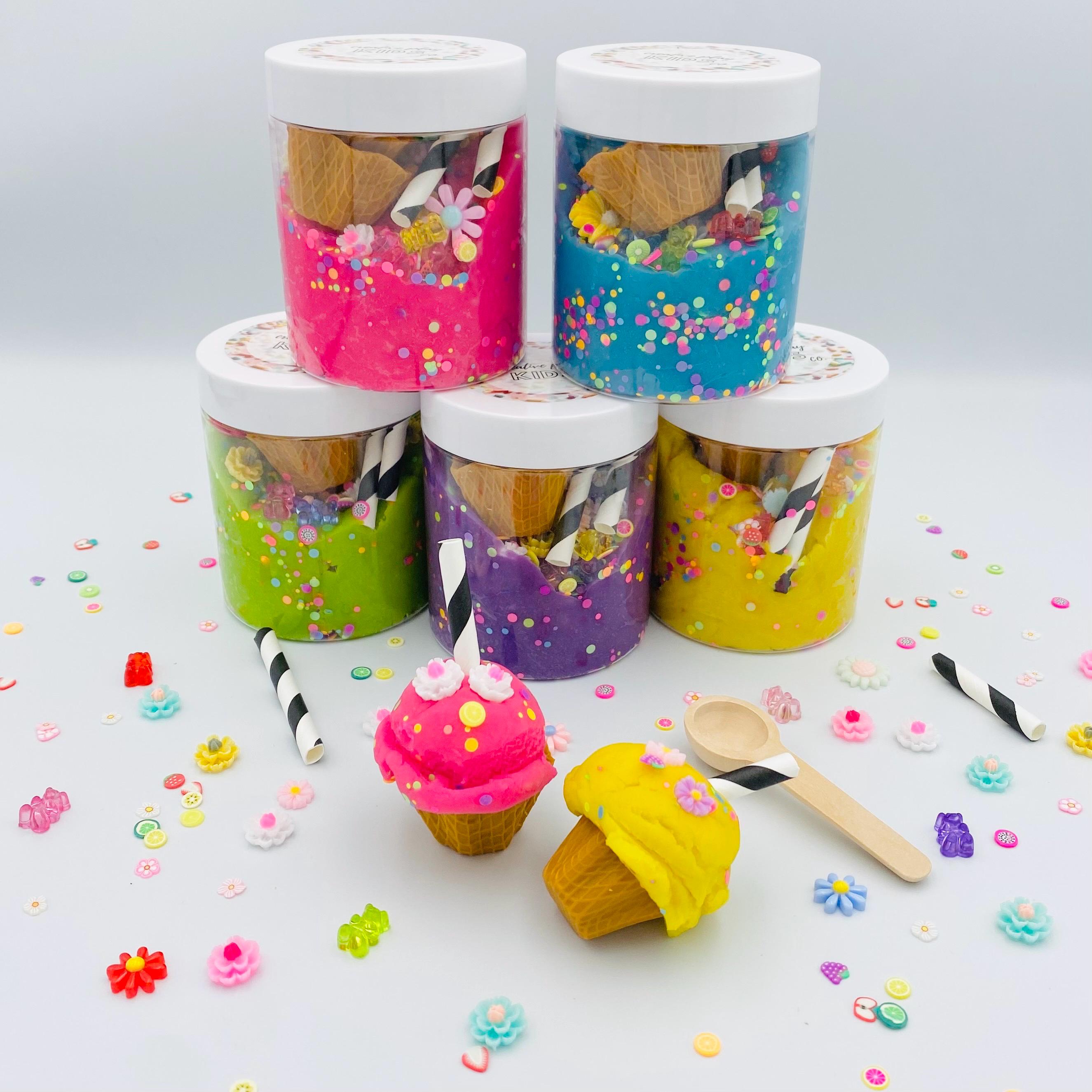 Ice Cream Party Playdough Kit, Sensory Playdough Jar, Fun Party Favors ...