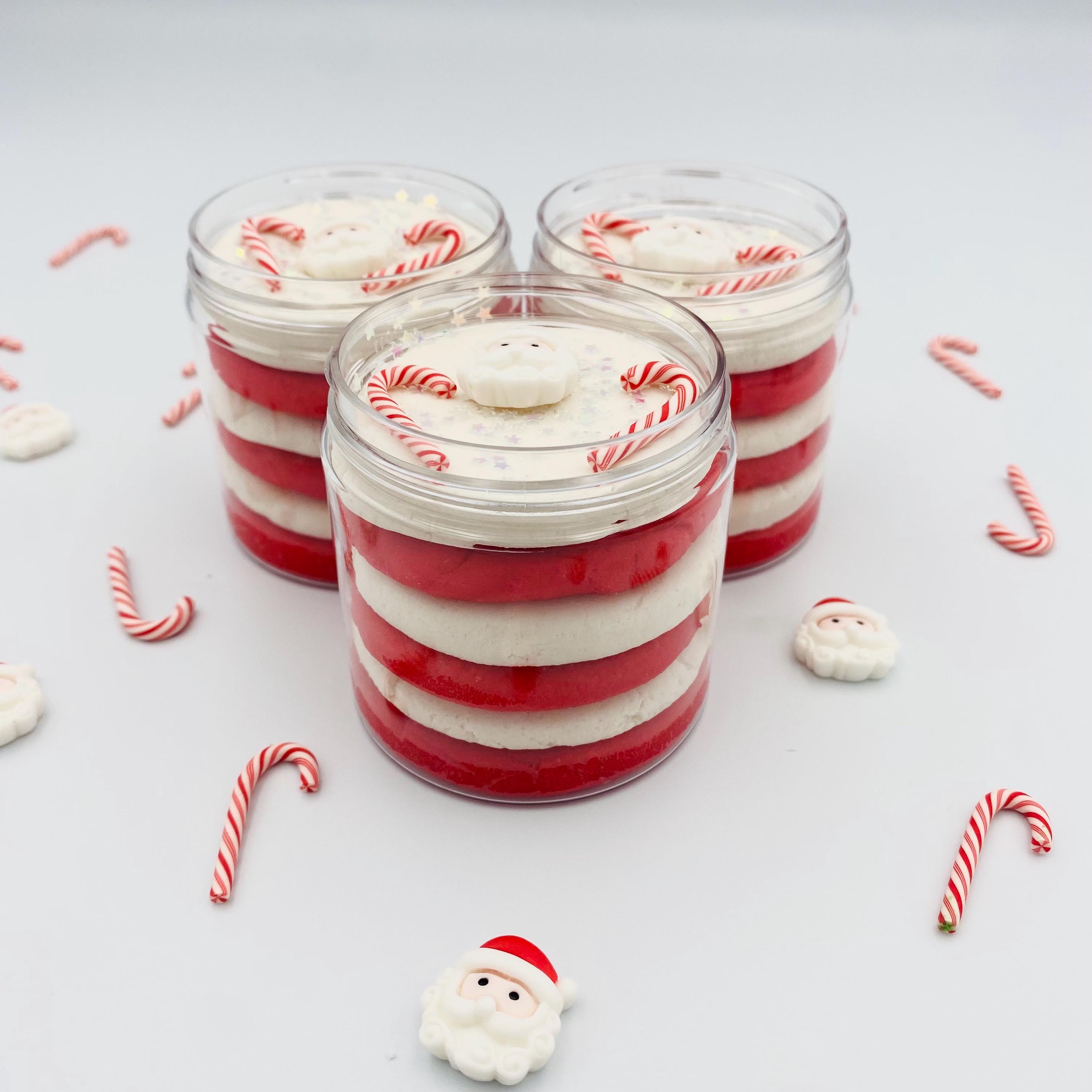Sparkly Christmas Candy Cane Playdough Jar - Holiday Sensory Kit With ...