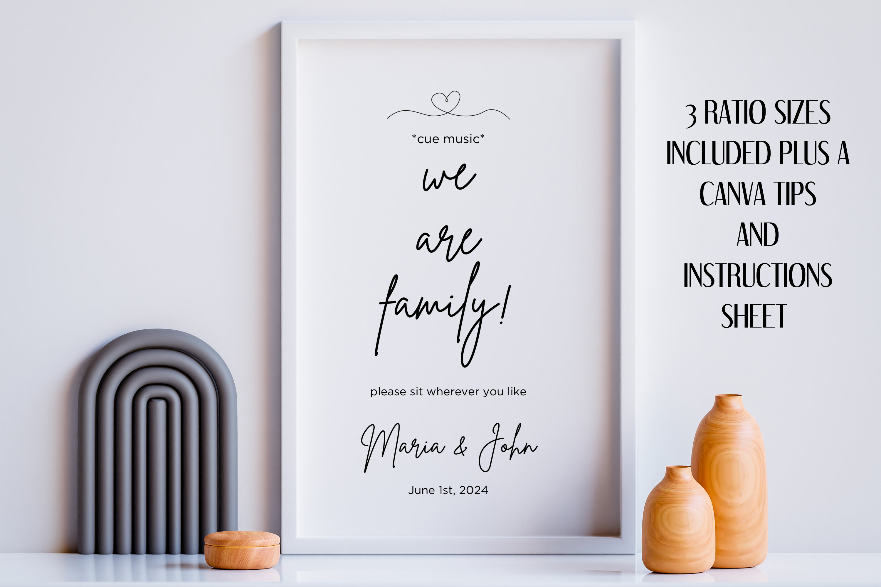 Wedding Welcome Sign Template, We Are Family Wedding Welcome Board ...