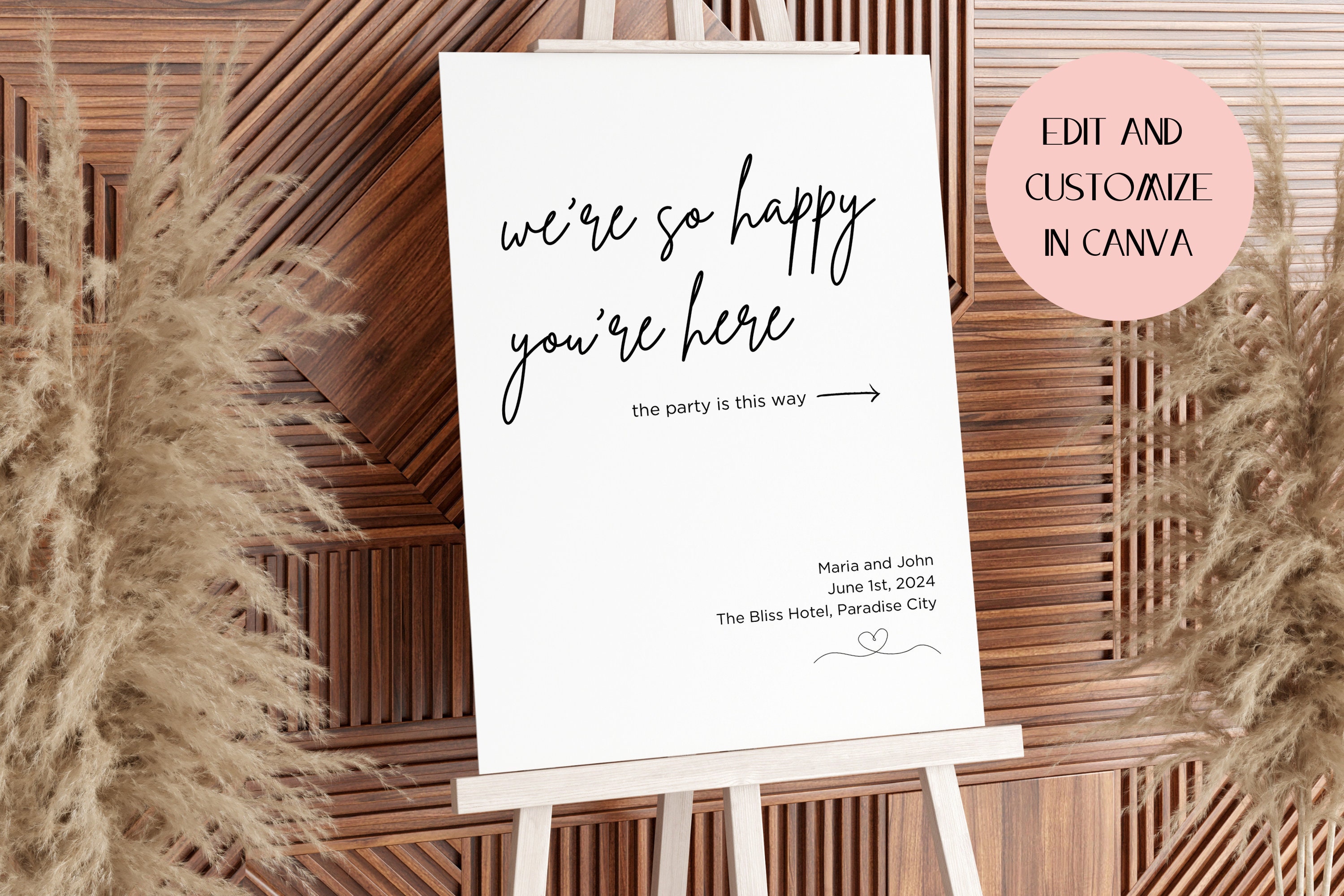 Wedding Welcome Sign Template, Wedding Welcome Board, Welcome to Our ...