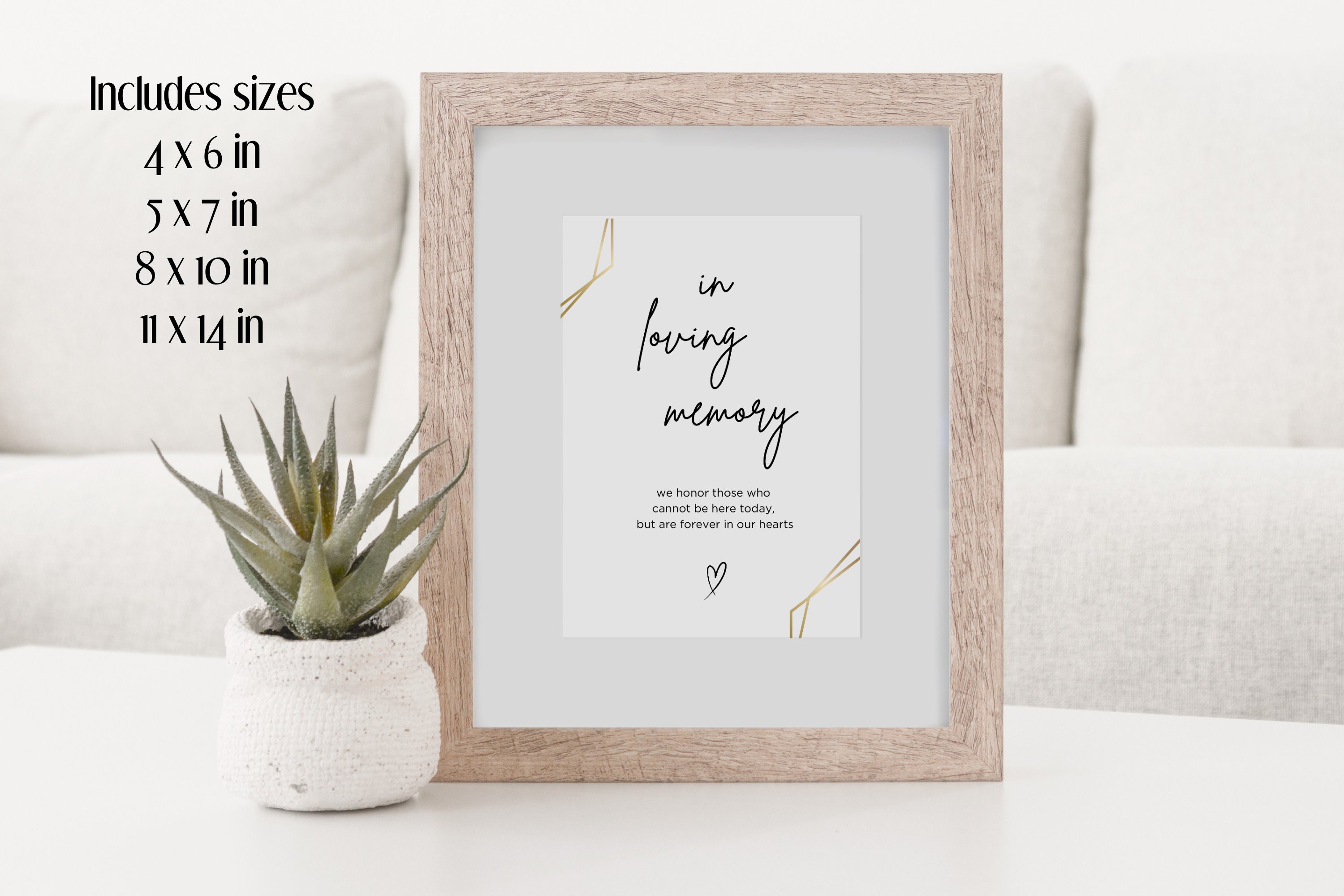 In Loving Memory Sign Template, Printable in Loving Memory, in Loving ...