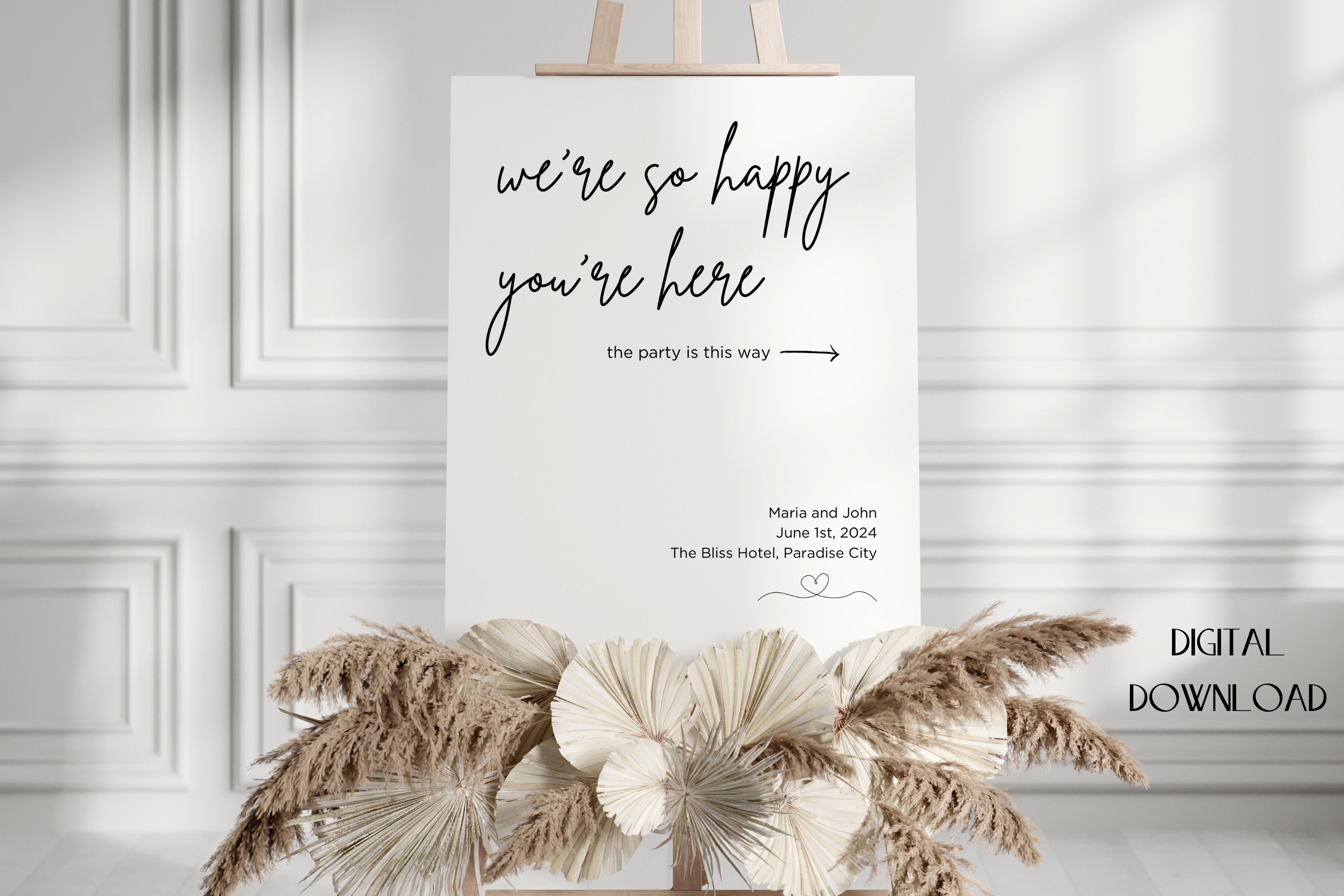 Wedding Welcome Sign Template, Wedding Welcome Board, Welcome to Our ...