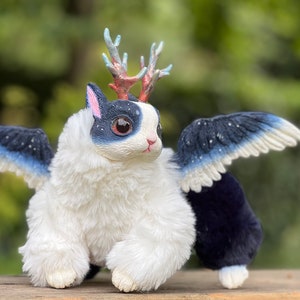 Galactic Jackalope, Posable Collectible Plush Art Toy - Etsy