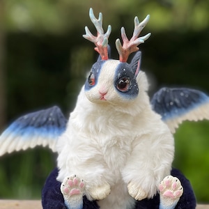 Galactic Jackalope, Posable Collectible Plush Art Toy - Etsy