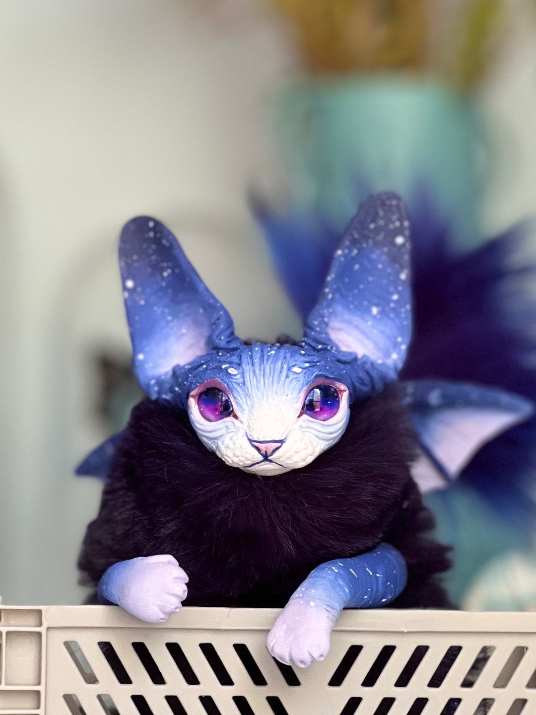 Cosmic Batcat - Posable Art Toy - Etsy