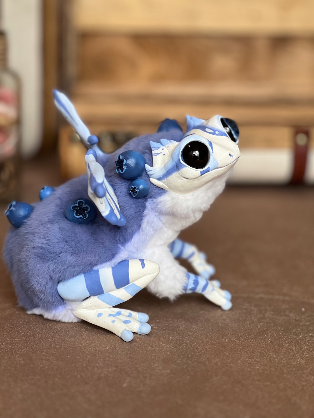 Blueberry Frog - Posable Art Toy - Etsy