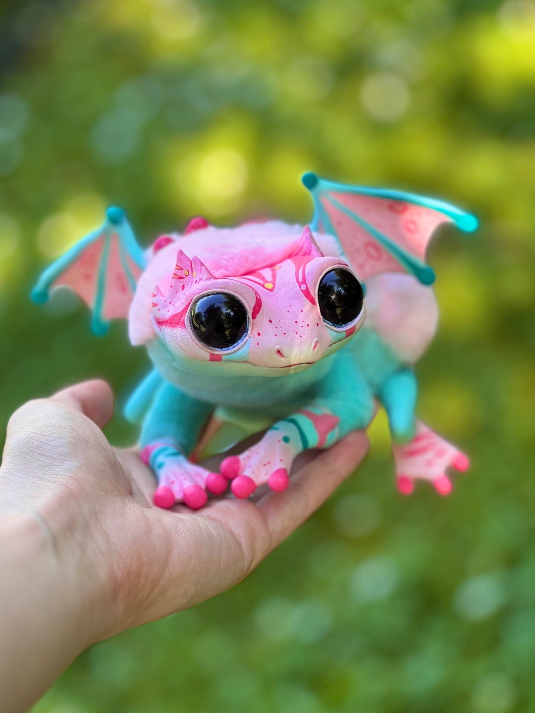 Raspberry Frog - Posable Art Toy - Etsy