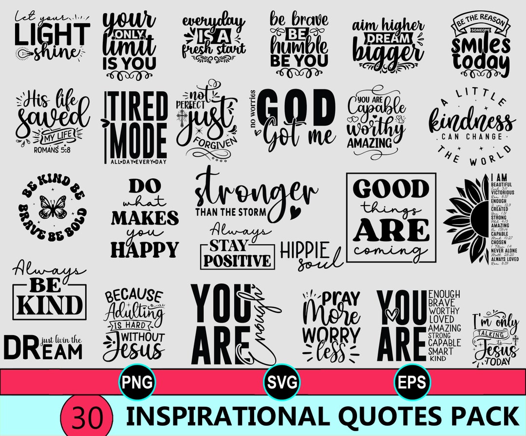 Inspirational Svg Bundle, Motivational Svg Bundle, Inspirational Quotes ...