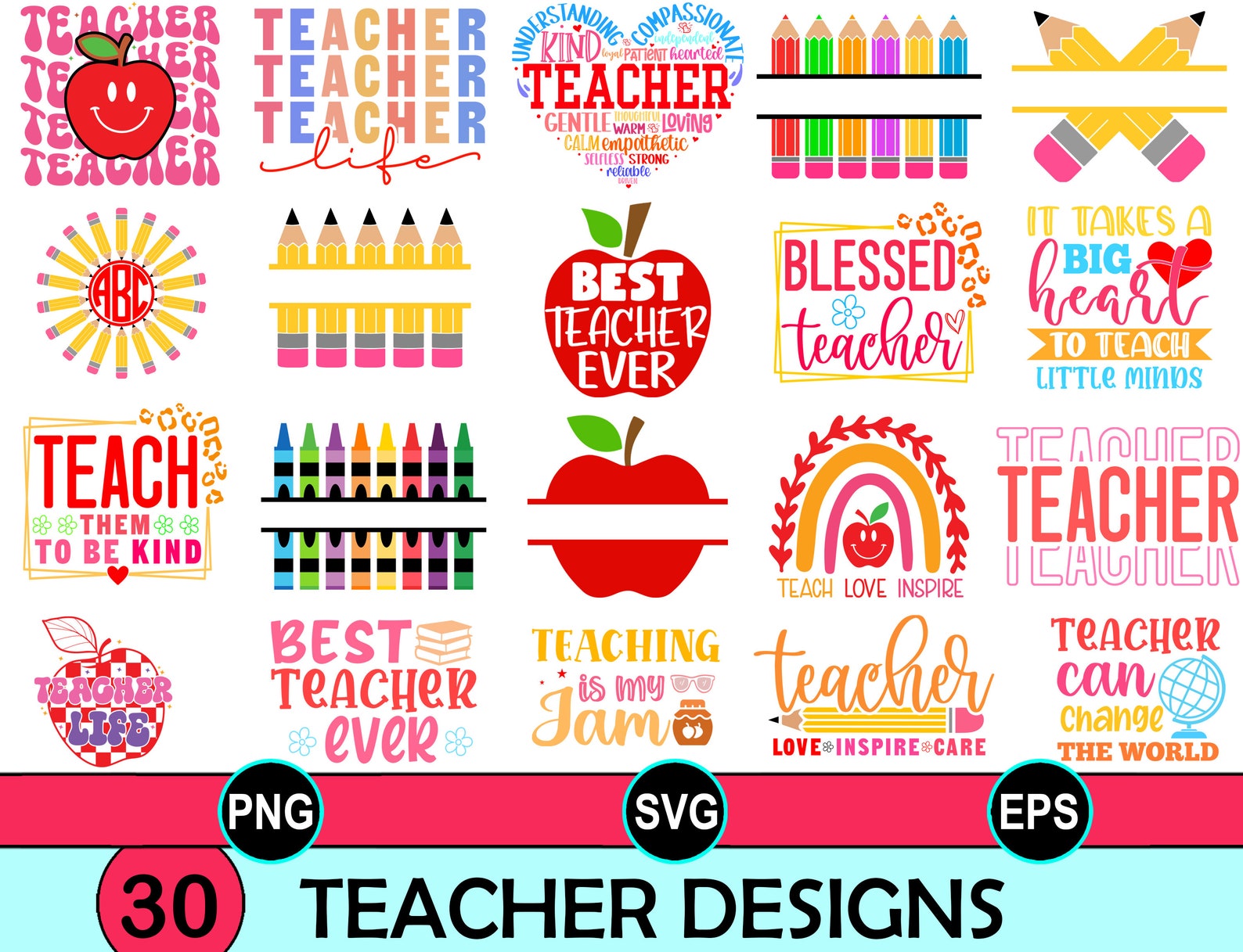 Teacher Svg Bundle, Teacher Quote Svg, Teacher Svg, School Svg, Teacher ...