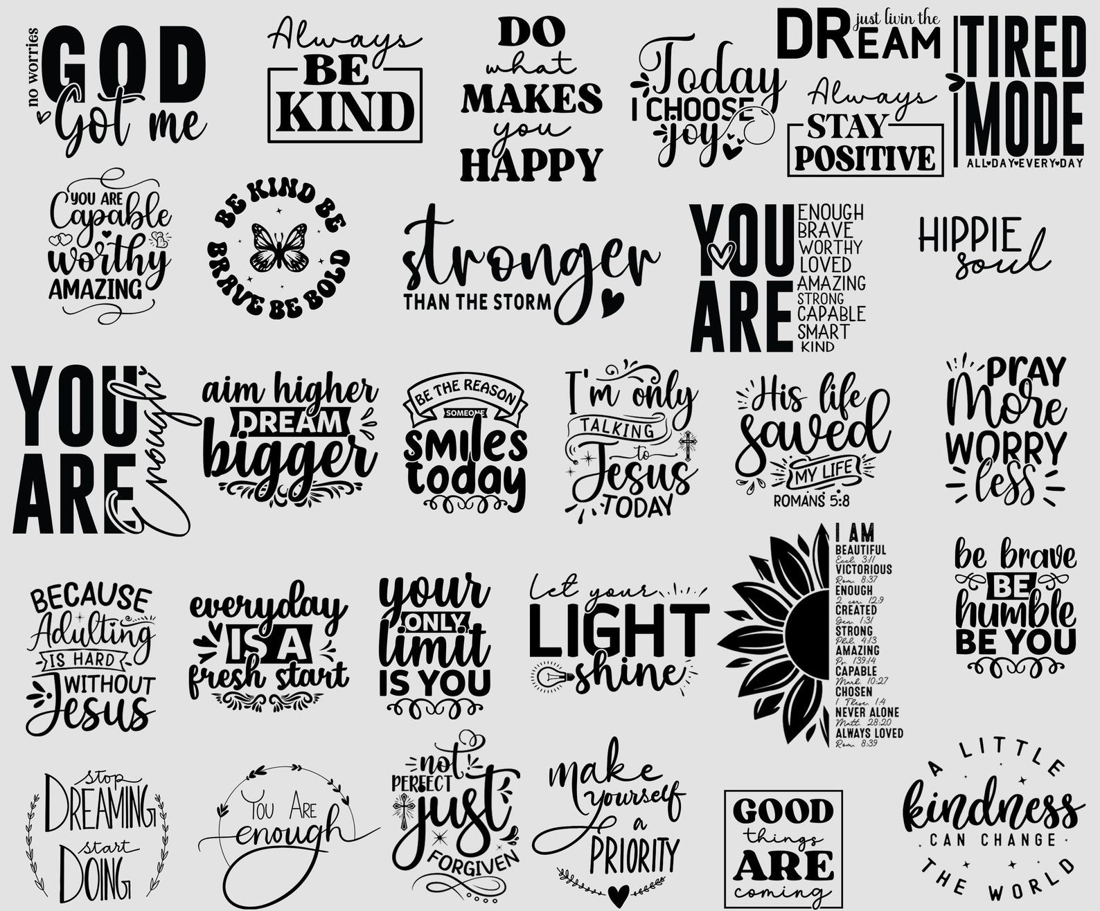 Inspirational Svg Bundle, Motivational Svg Bundle, Inspirational Quotes ...