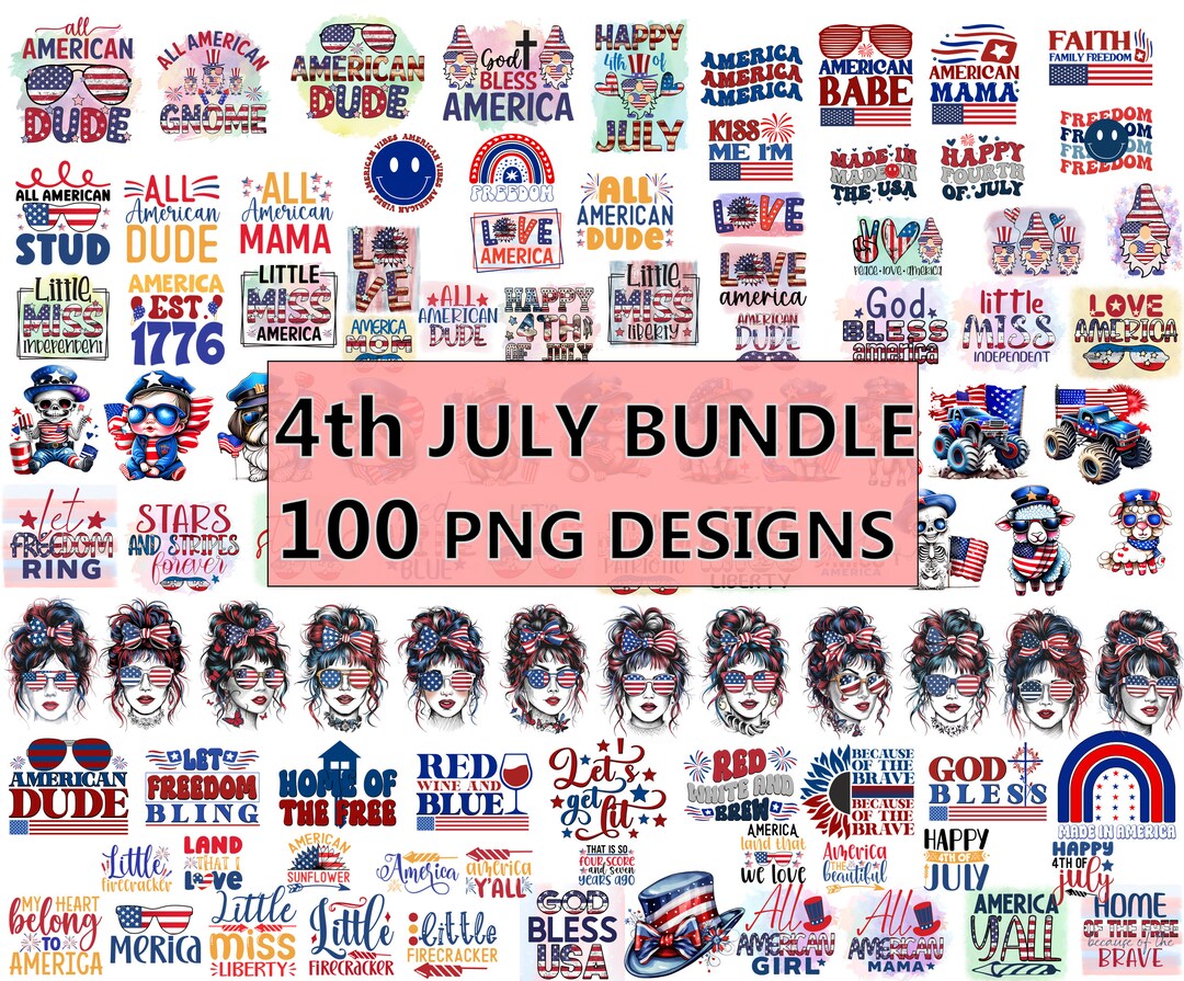 4th of July Bundle, 1776 Independence Day Png, America Png, USA Png ...