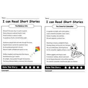 Reading Comprehension Printable Kindergarten First to Five Grade ...