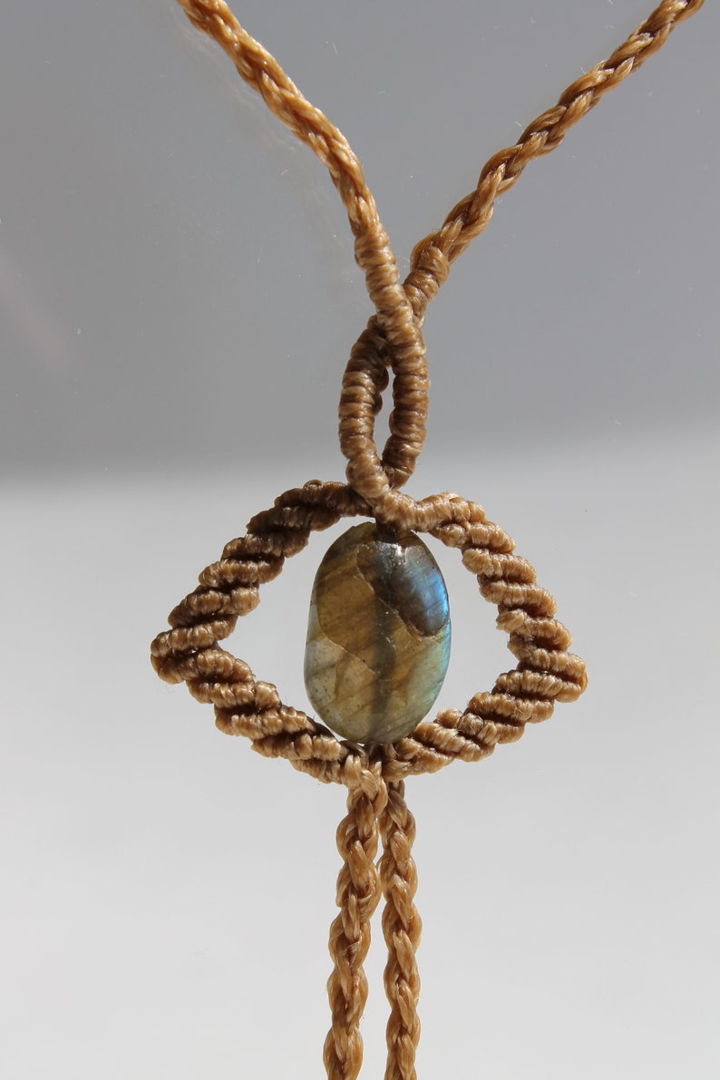 Labradorite Macrame Slave Bracelet Boho Macrame Accessory Hand Knotted ...