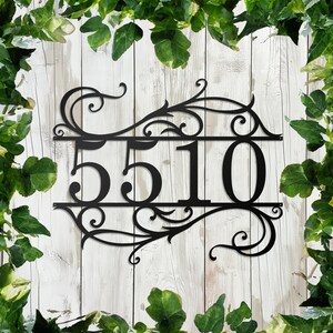 Metal House Number Sign | Address Sign | Custom Address | Traditional ...