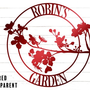 Cherry Blossom Garden Sign | Gardening Gift | Garden Decor | Gift for ...