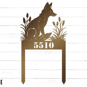 Whimsical Fox Metal Garden Stake Address Sign | Garden Decor | Animal ...