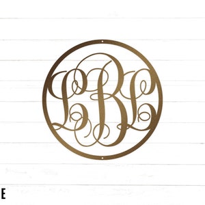 Personalized Monogram Initials Metal Sign, Last Name Sign, Metal ...