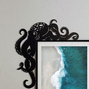 Octopus Door Frame Topper Metal | Door Frame Corner Sign | Metal Wall ...