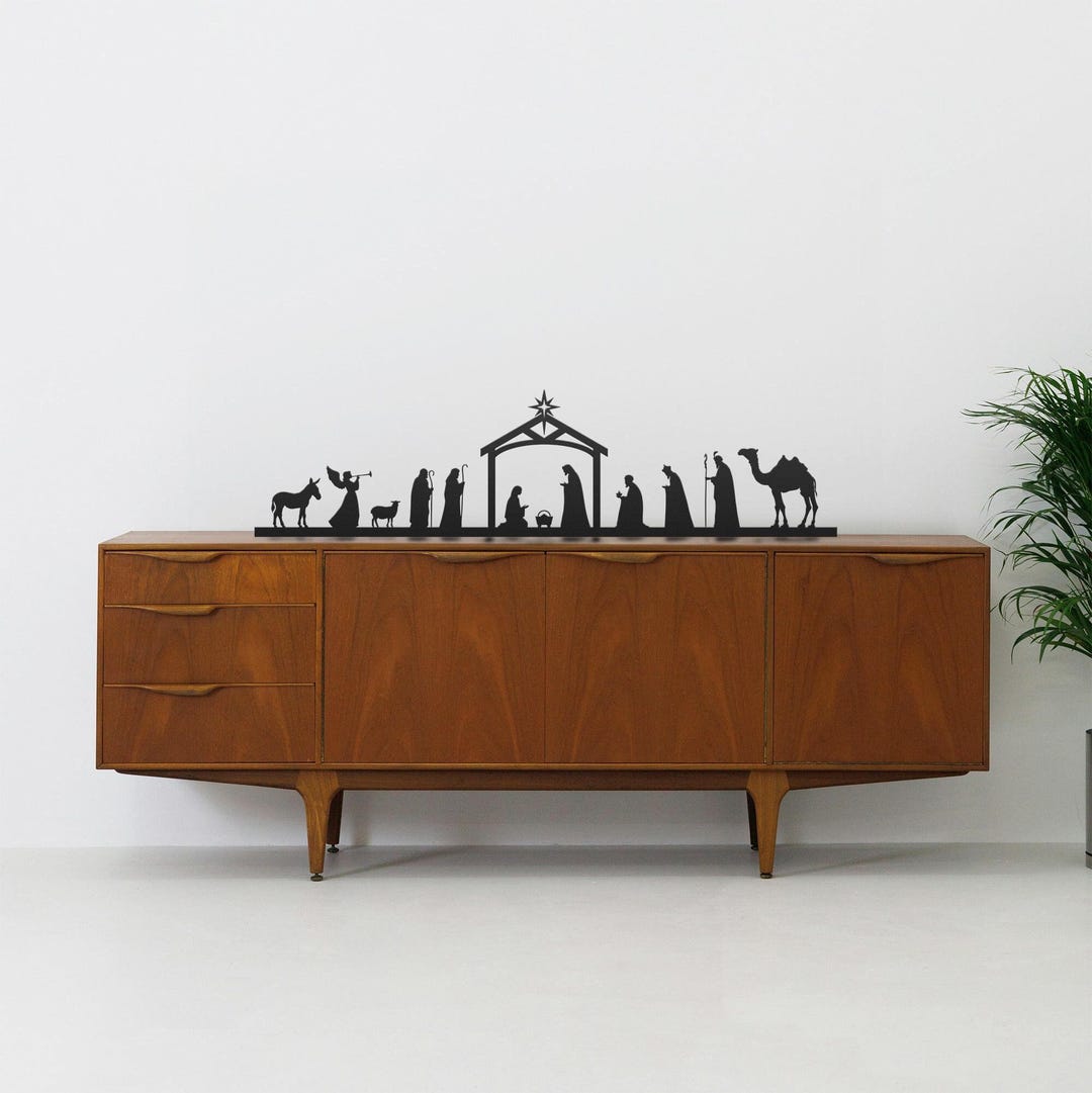 Nativity Scene Metal Free Standing | Christmas Decor | Christmas ...