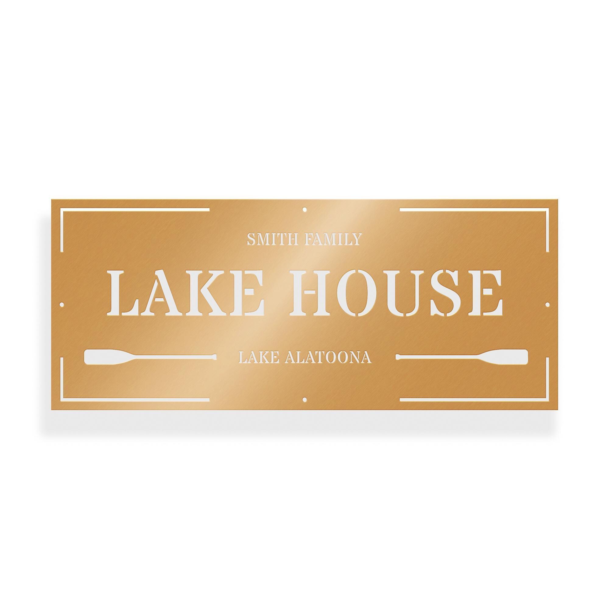 Lake House Metal Customizable Cottage Airbnb Welcome Sign | Lake House ...