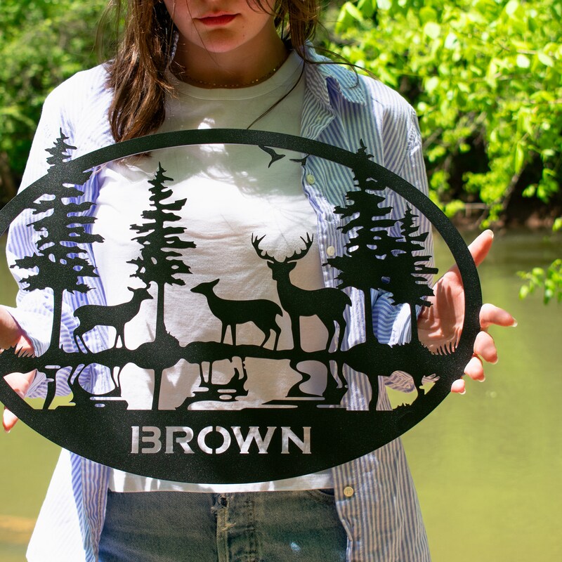 Deer Porch Sign - Etsy