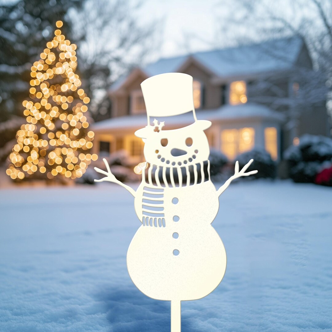 Snowman Yard Stake | Christmas Decor | Christmas Yard Decoration ...