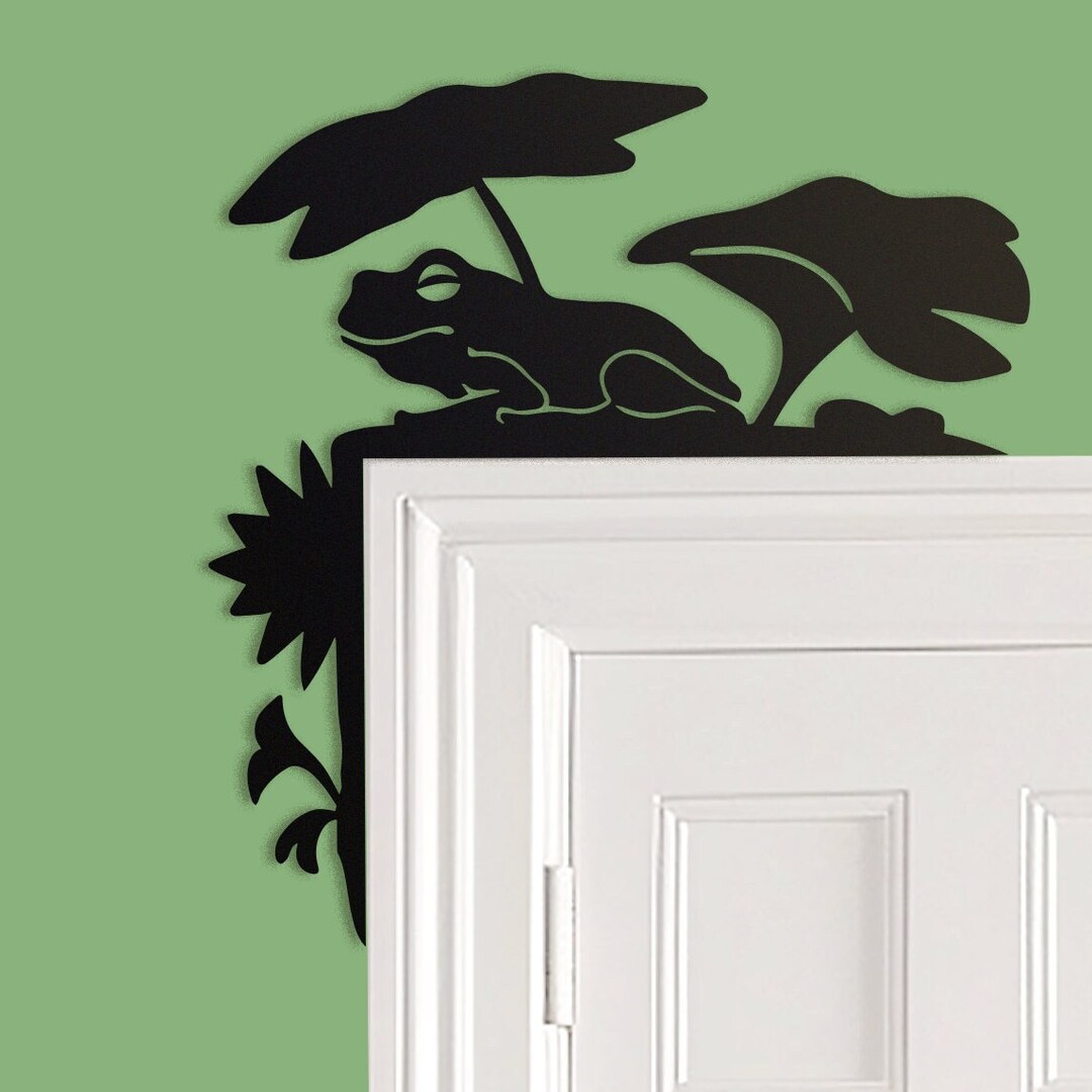 Frog Door Frame Topper Metal Door Frame Corner Sign Metal Wall Art ...