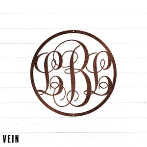 Personalized Monogram Initials Metal Sign, Last Name Sign, Metal ...