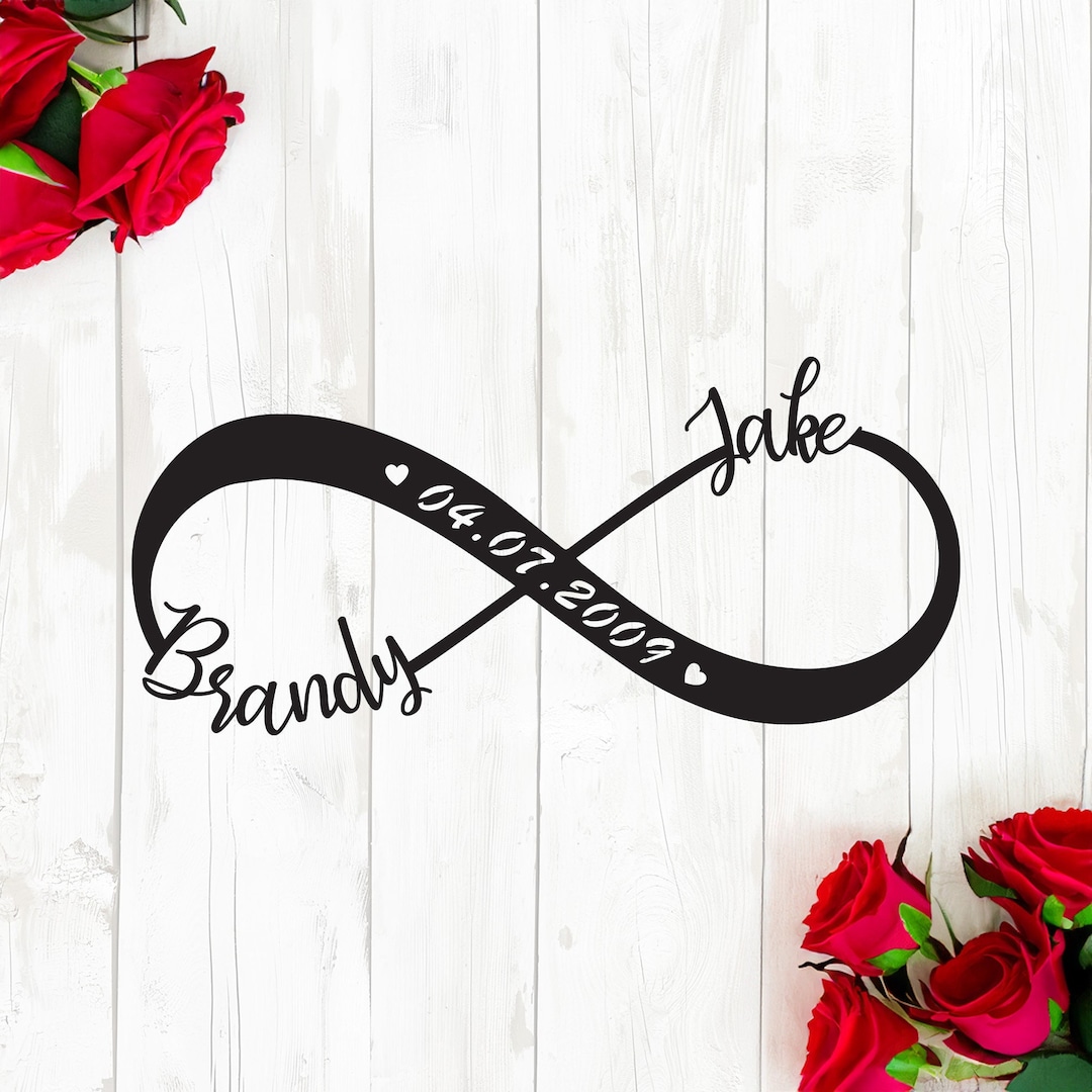 Personalized Couples Wedding Gift Custom Infinity Symbol Name Sign ...