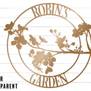 Cherry Blossom Garden Sign | Gardening Gift | Garden Decor | Gift for ...
