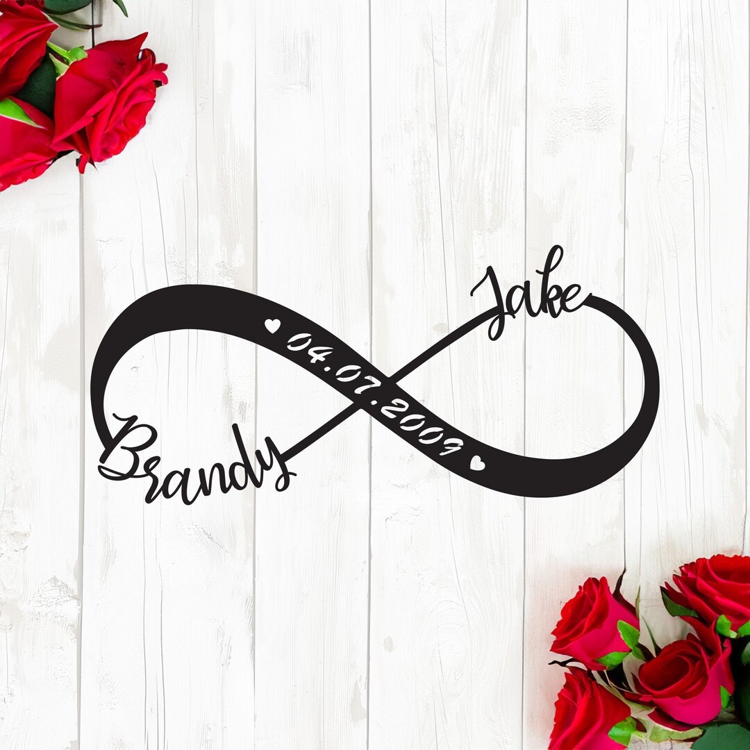 Personalized Couples Wedding Gift | Custom Infinity Symbol Name Sign ...
