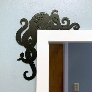 Octopus Door Frame Topper Metal Door Frame Corner Sign Metal Wall Art ...