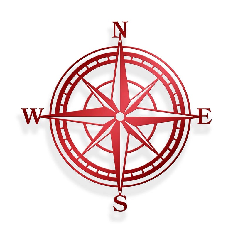 Nautical Compass Star Sign | Compass Rose Wall Hanging | Weatherproof ...