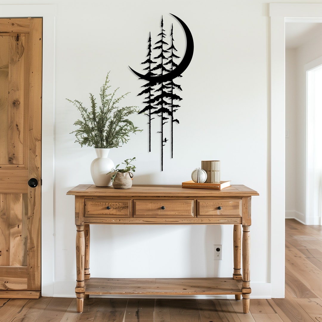 Crescent Pines Wall Hanging | Pine Tree Wall Hanging | Nature Lover ...