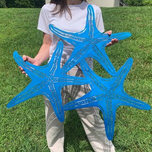 Starfish Trio Wall Decor | Patio Decor | Metal Wall Art | Beach House ...