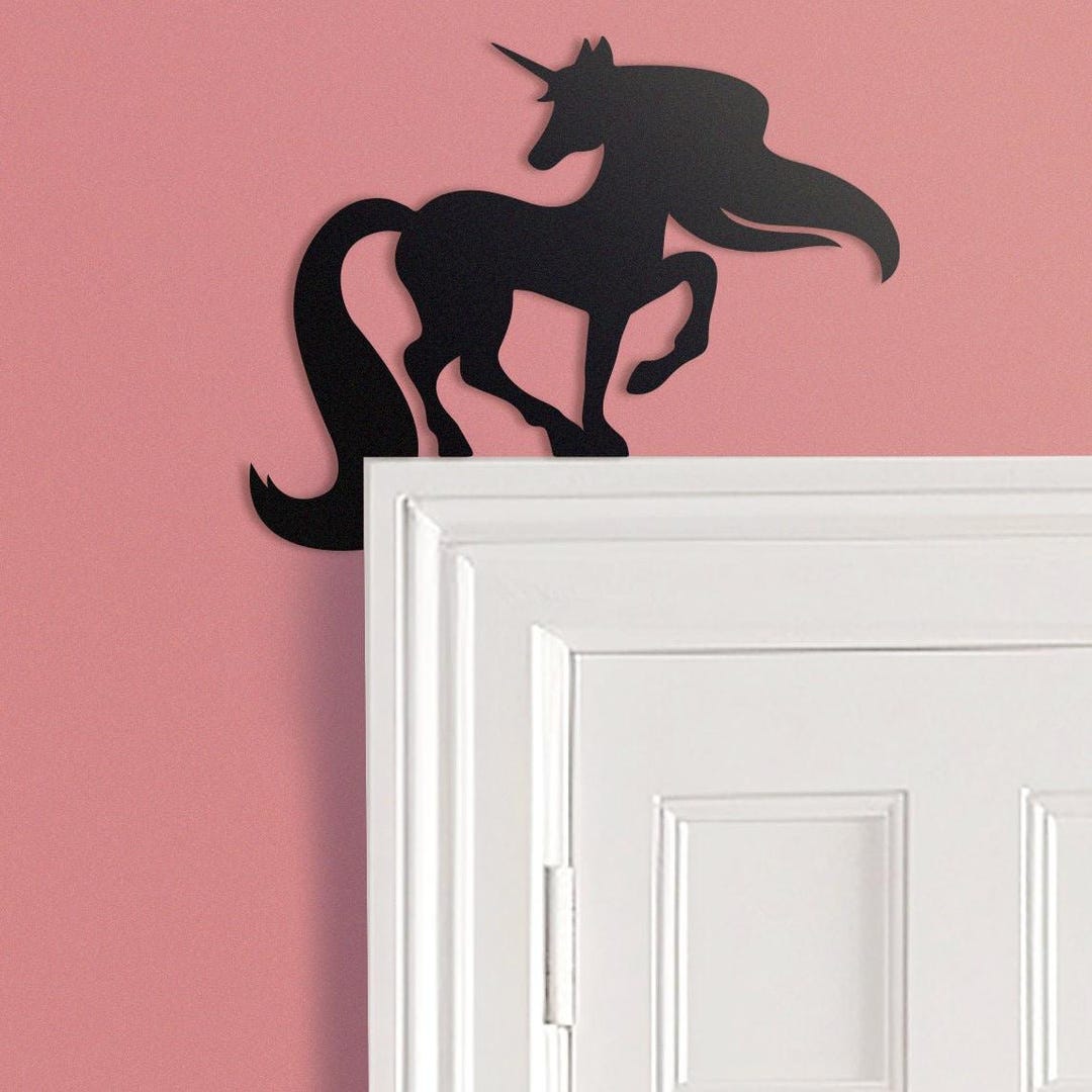 Unicorn Door Frame Topper Metal | Enchanted Unicorn Door Topper | Metal ...