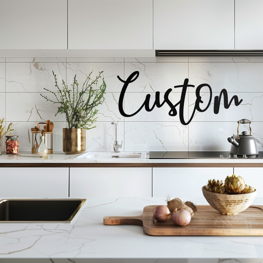 Custom Metal Words Cursive | Personalized Text | Custom Name Sign ...